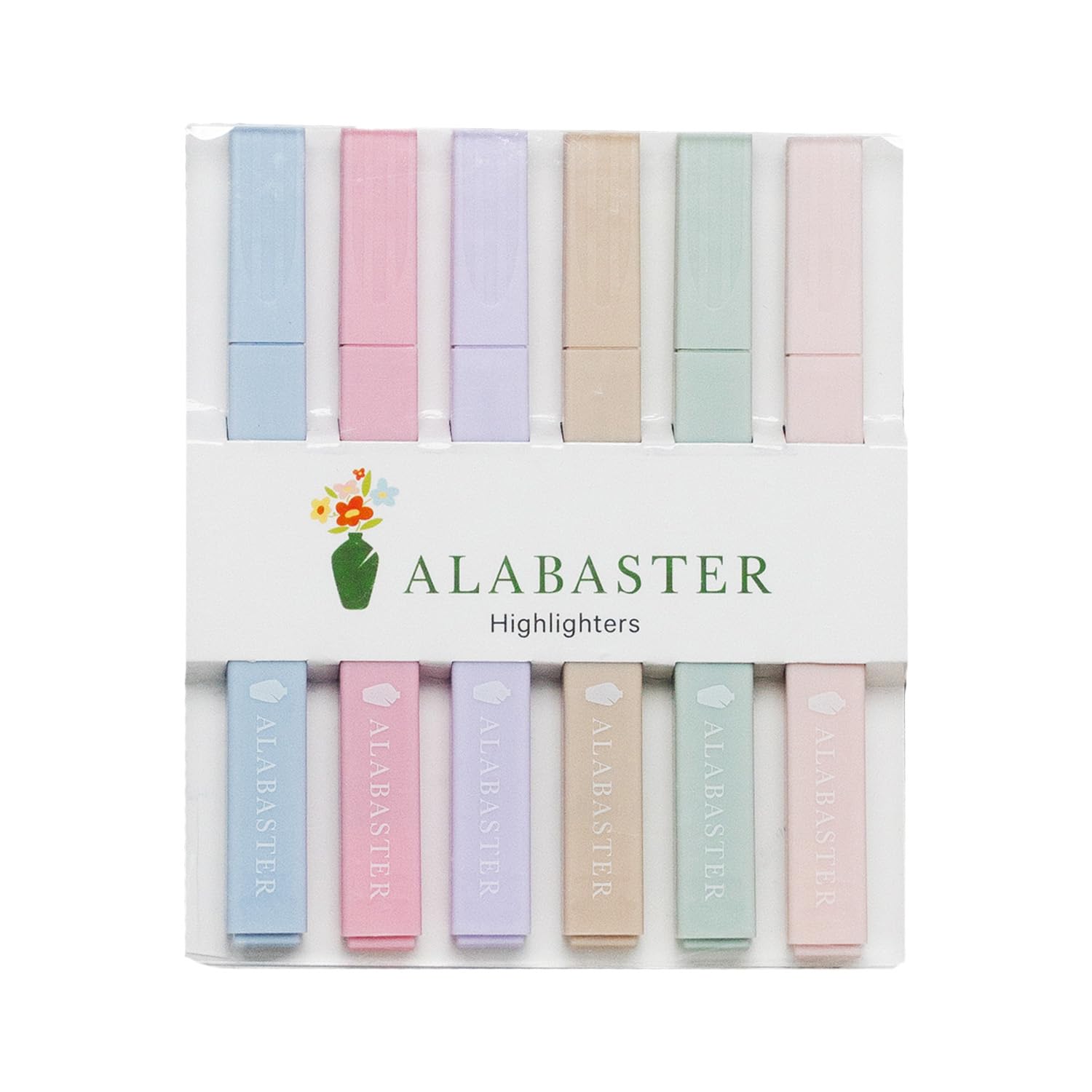 Amazon.com : ALABASTER Co. - No Bleed Highlighter, 6 Pcs, Chisel Tip ...