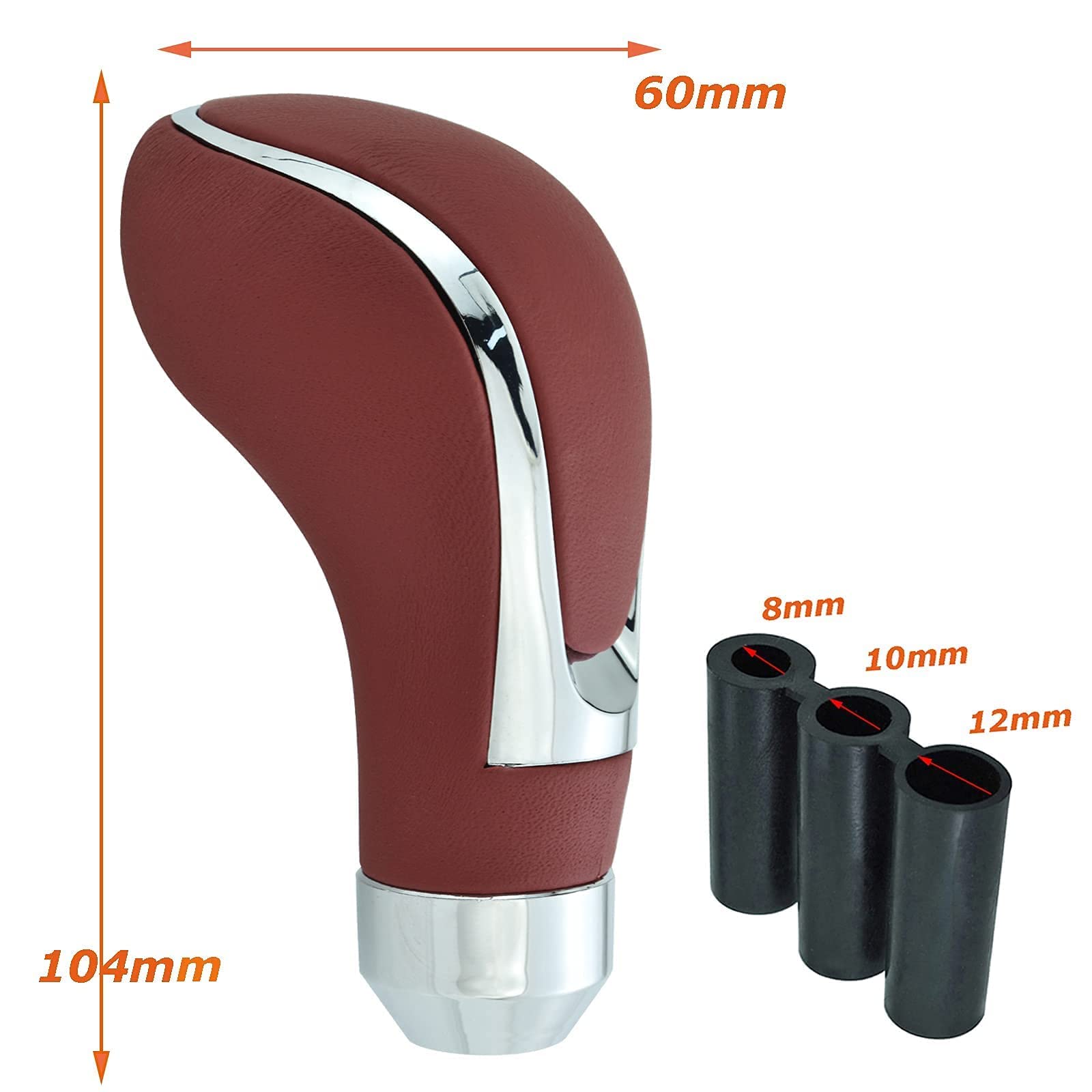 Snapklik.com : Lunsom Type R Leather Gear Stick Shift Knob, Manual Car ...