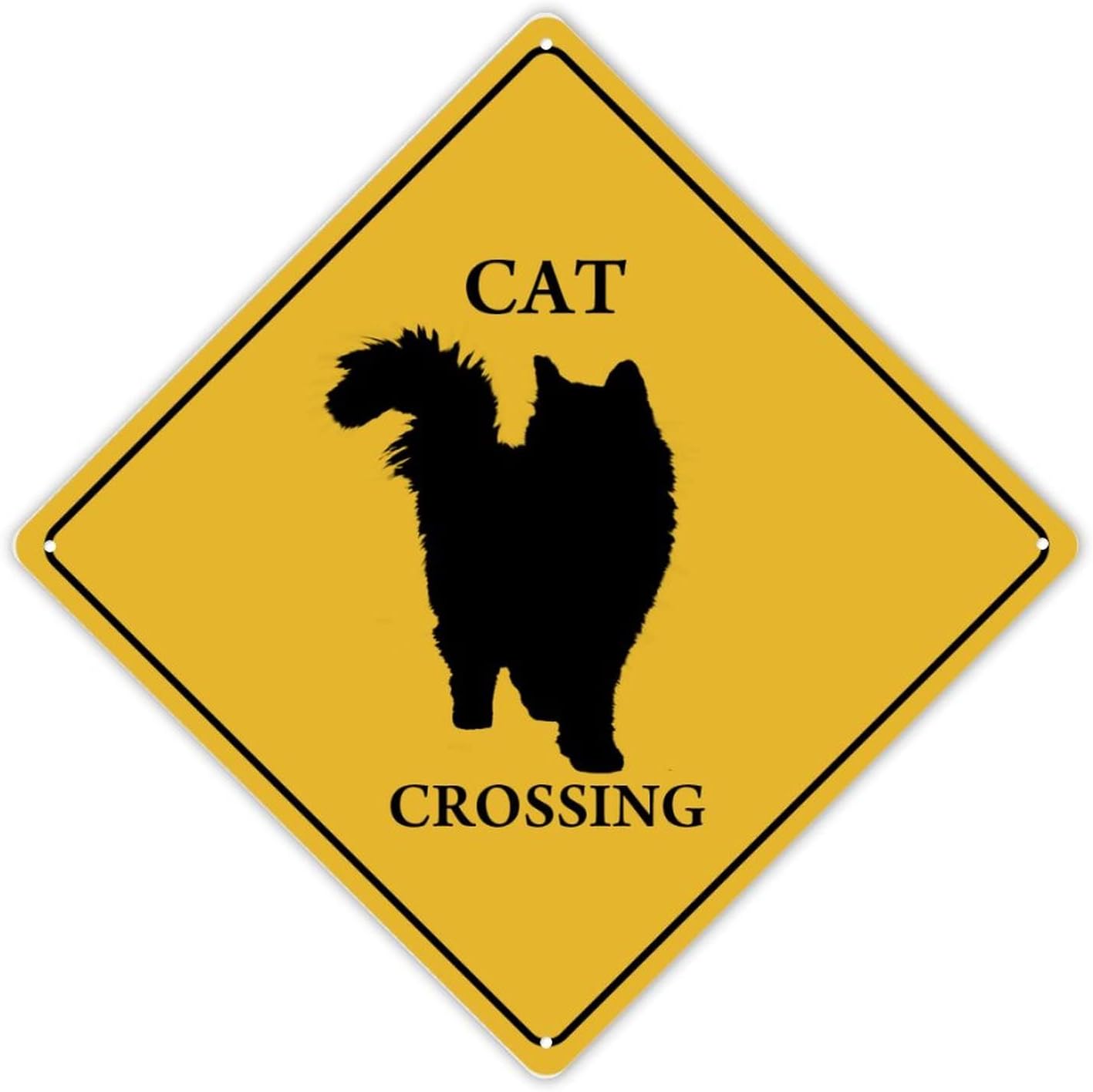 Amazon.com: Madcolitote Cat Crossing Xing Sign Kitten Cat Silhouette ...