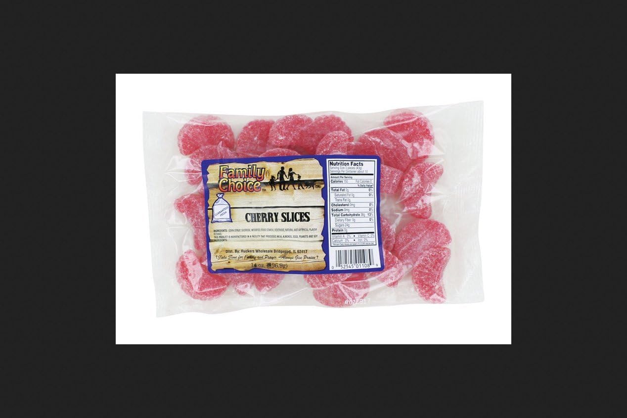12/PACK RUCKER'S CANDY 1108 14OZ CHERRY SLICES : Amazon.ca: Everything Else