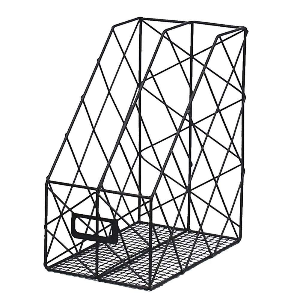 Buy Toriox 2 Sections Iron File Rack Paper Magazine Holder Home Office ...