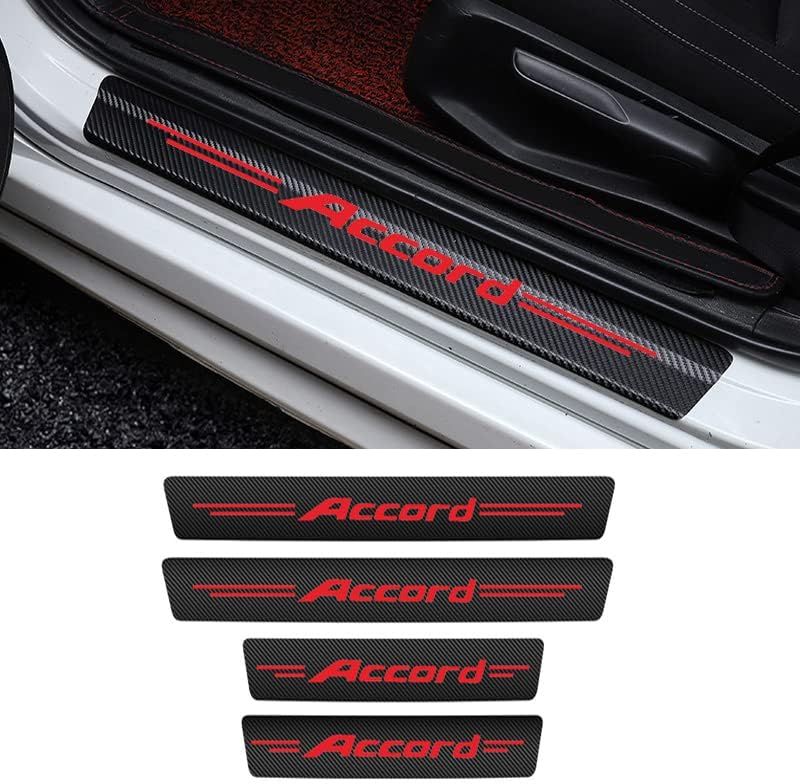 4Pcs Car Door Threshold Protection Sticker, Door Sill Plate Protectors ...