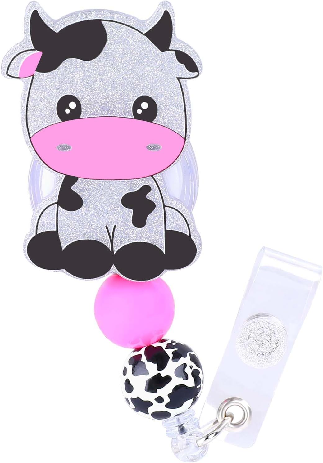 Amazon.com : Dimeho 1 Pack Badge Holder Retractable Clip Cute Funny Cow ...