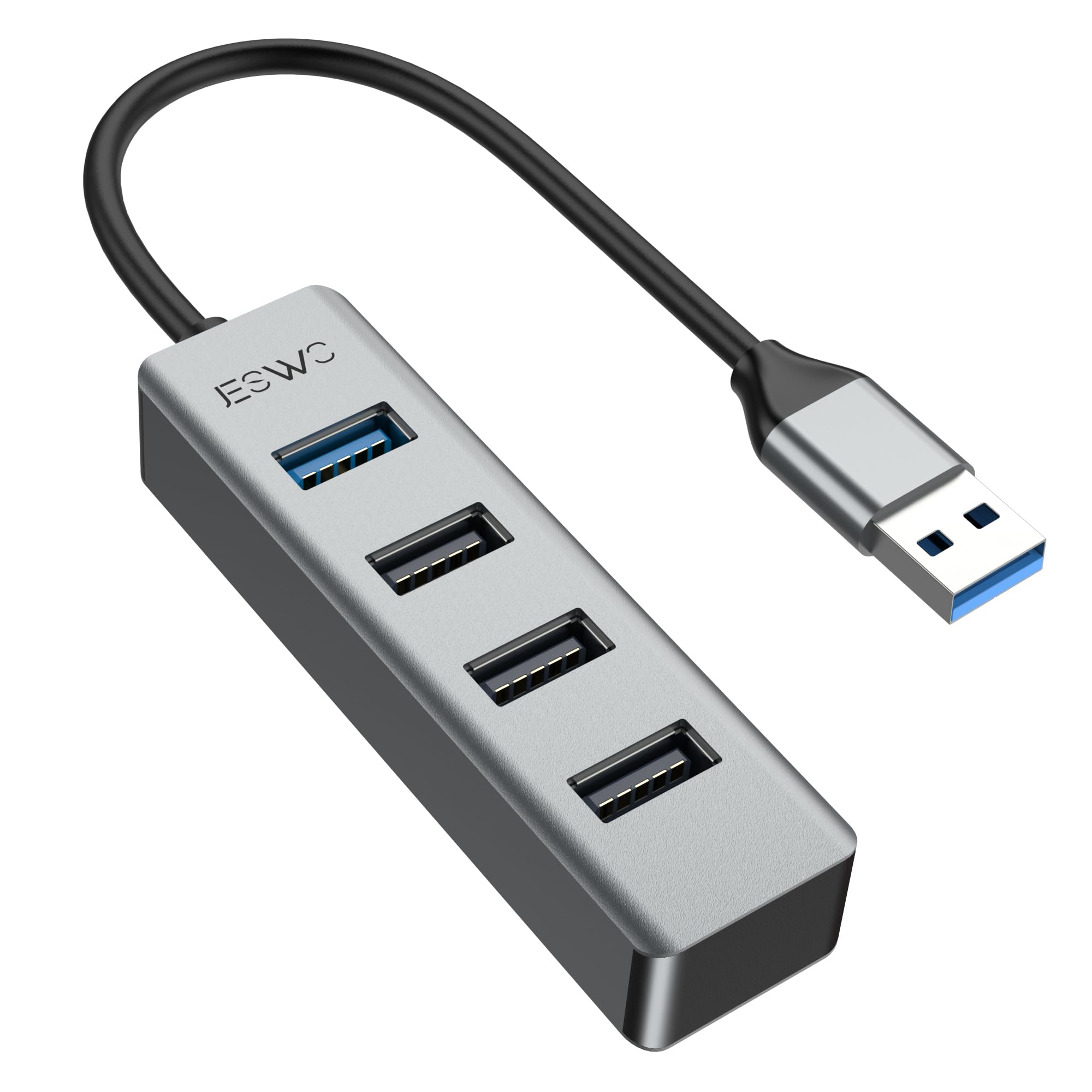 JESWO Hub USB 3.0, 4 en 1 Adaptador USB Multipuerto Aluminio, Extension ...
