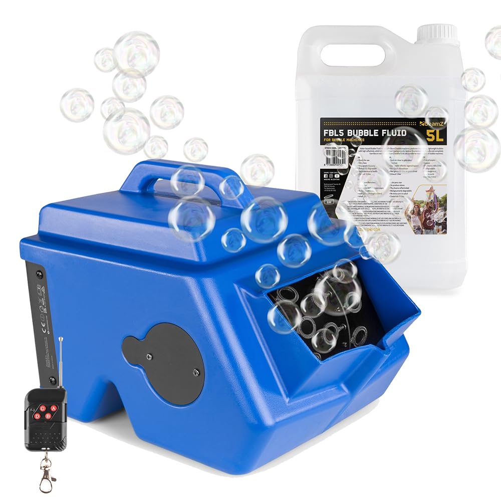 BeamZ B1500 Electric Bubble Blower Machine with Dual Fan, Wireless ...