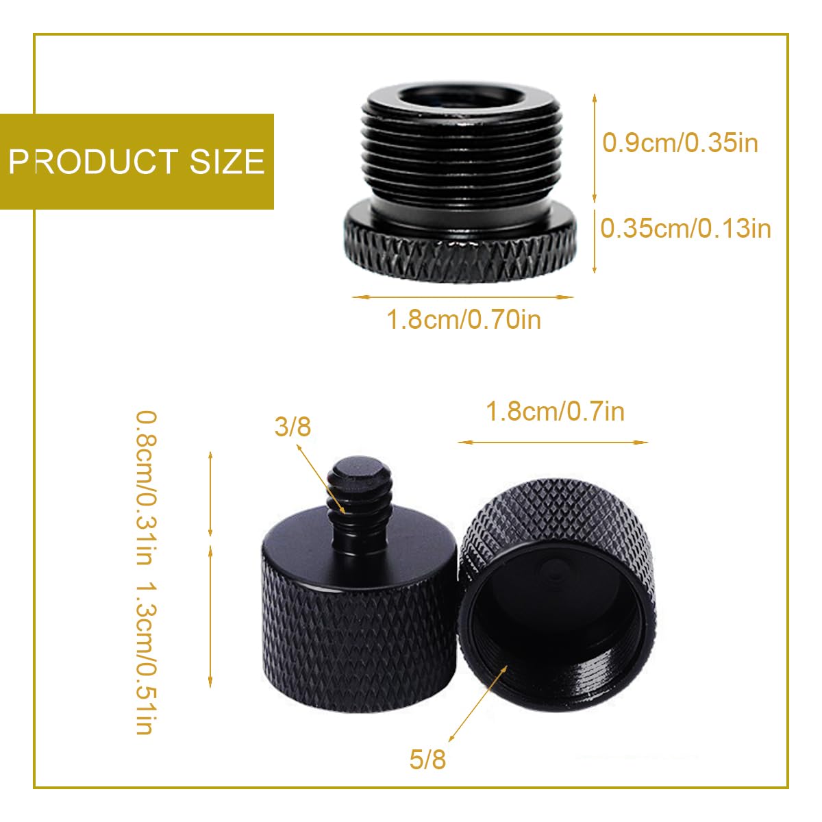 Vanyibro 8PCS Mic Thread Adapter Set, Versatile Mic Stand Adapters for ...