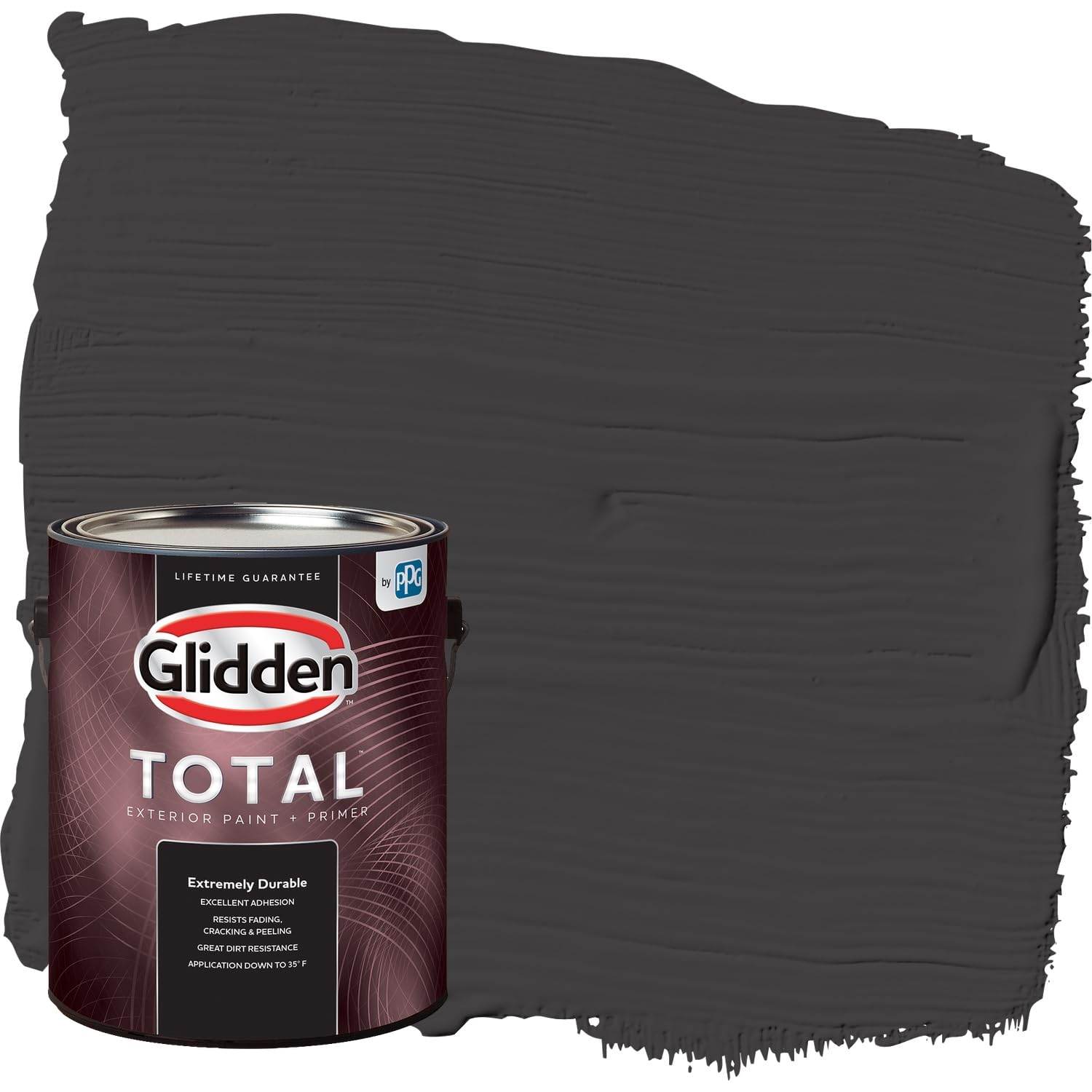 Glidden Total Exterior Paint & Primer All-in-One, Black Magic/Black ...