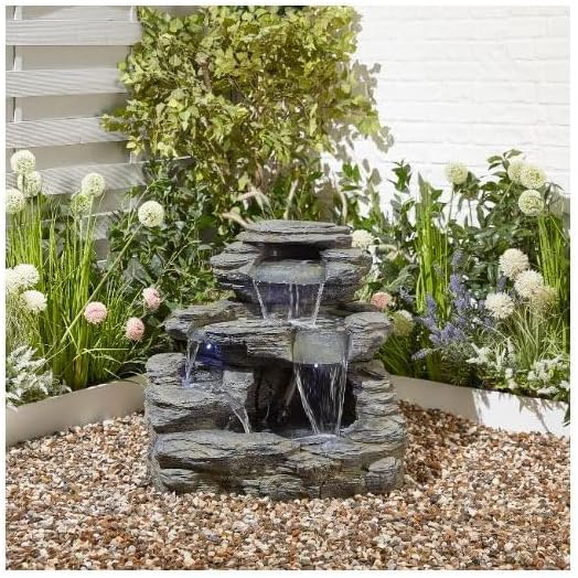 Altico Brecon Falls (GRC) Rock Effect Mains Power Water Feature With ...