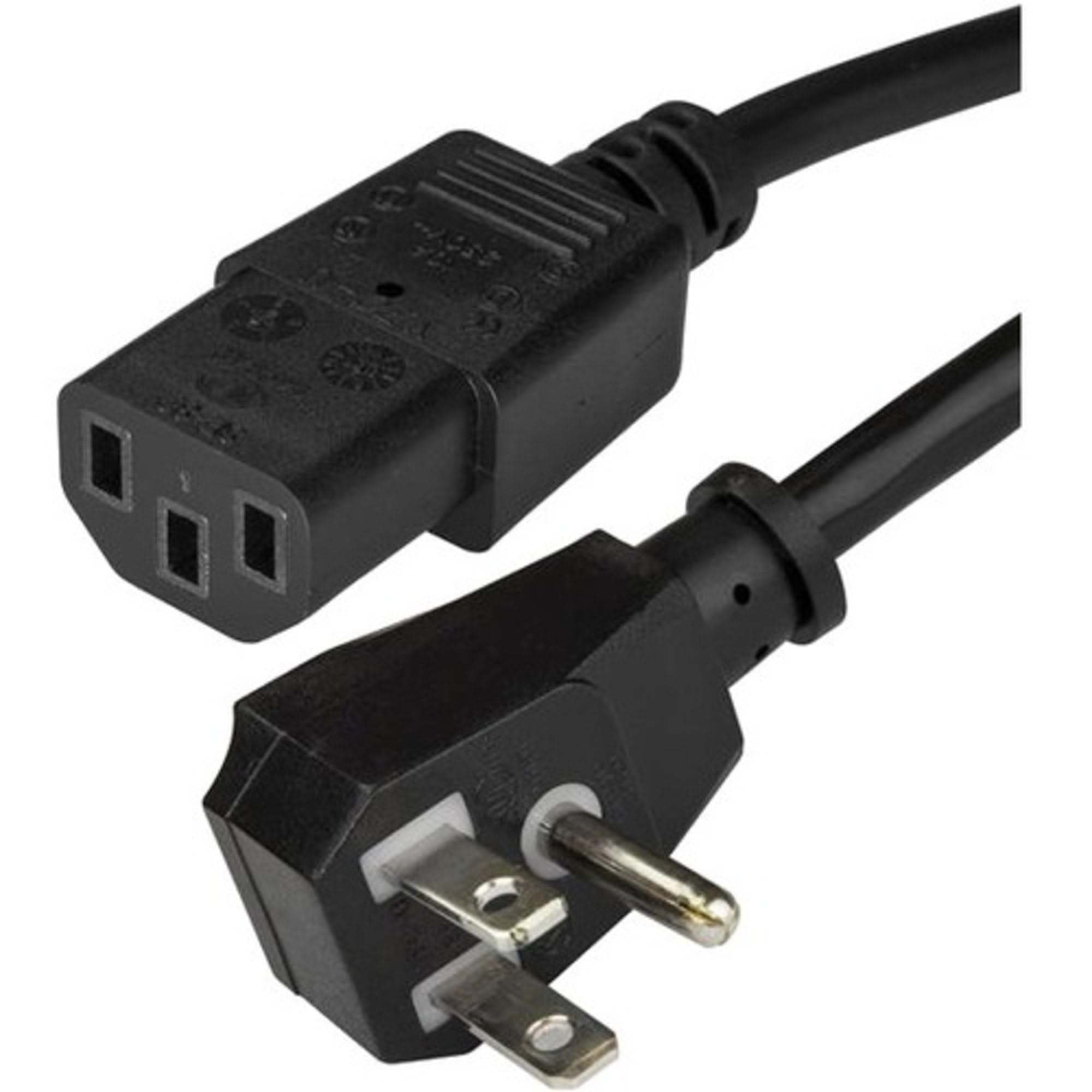 Amazon.com: StarTech.com 10ft (3m) Computer Power Cord, Flat NEMA 5-15P ...
