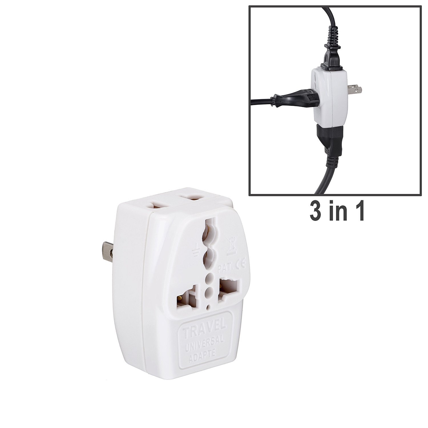 Buy Yubi Power Grounded Universal 3 in 1 Plug Ada pter - for USA US ...