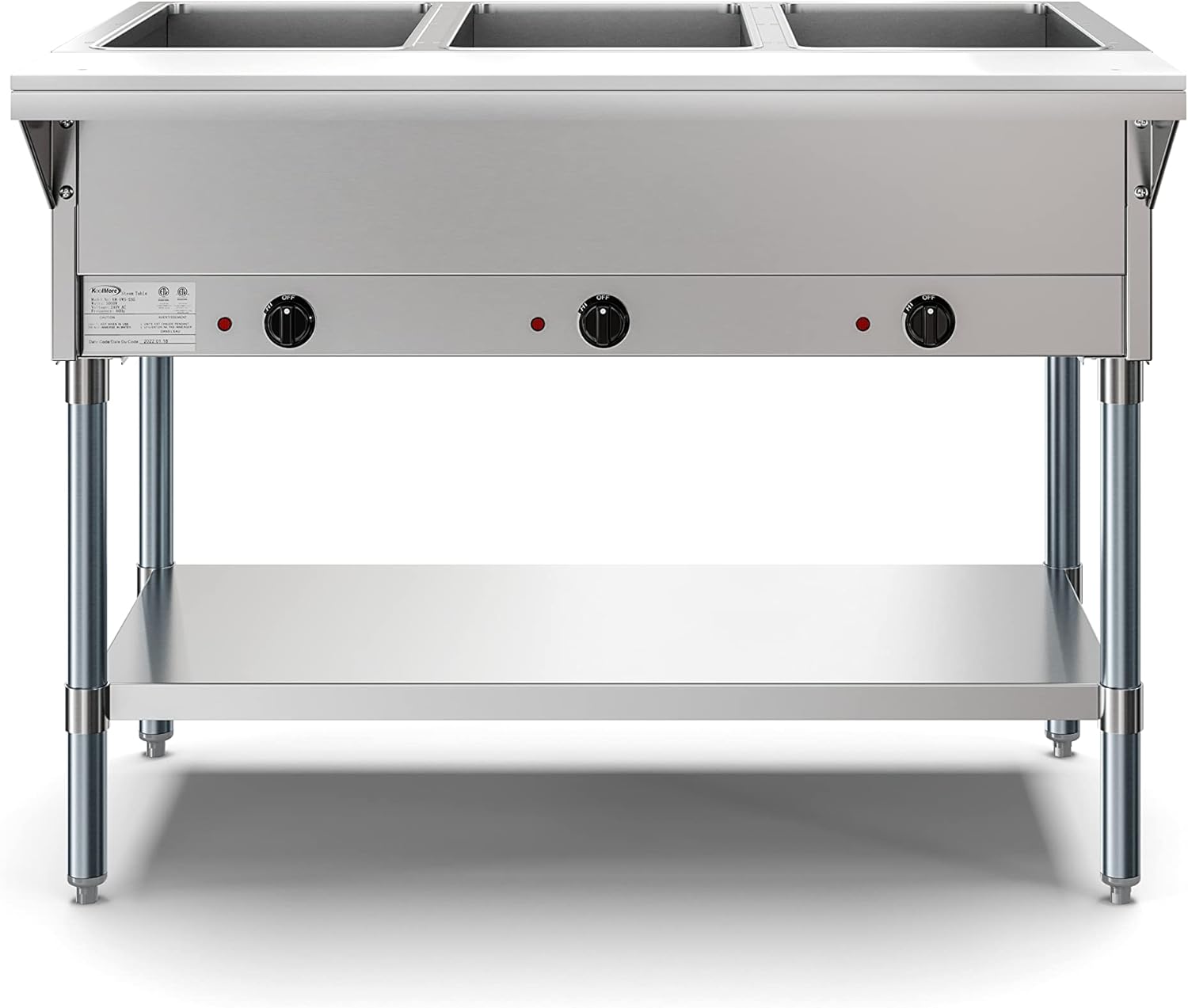 Amazon.com: 3-pan Open Well Commercial Electric Stainless Steel Steam ...