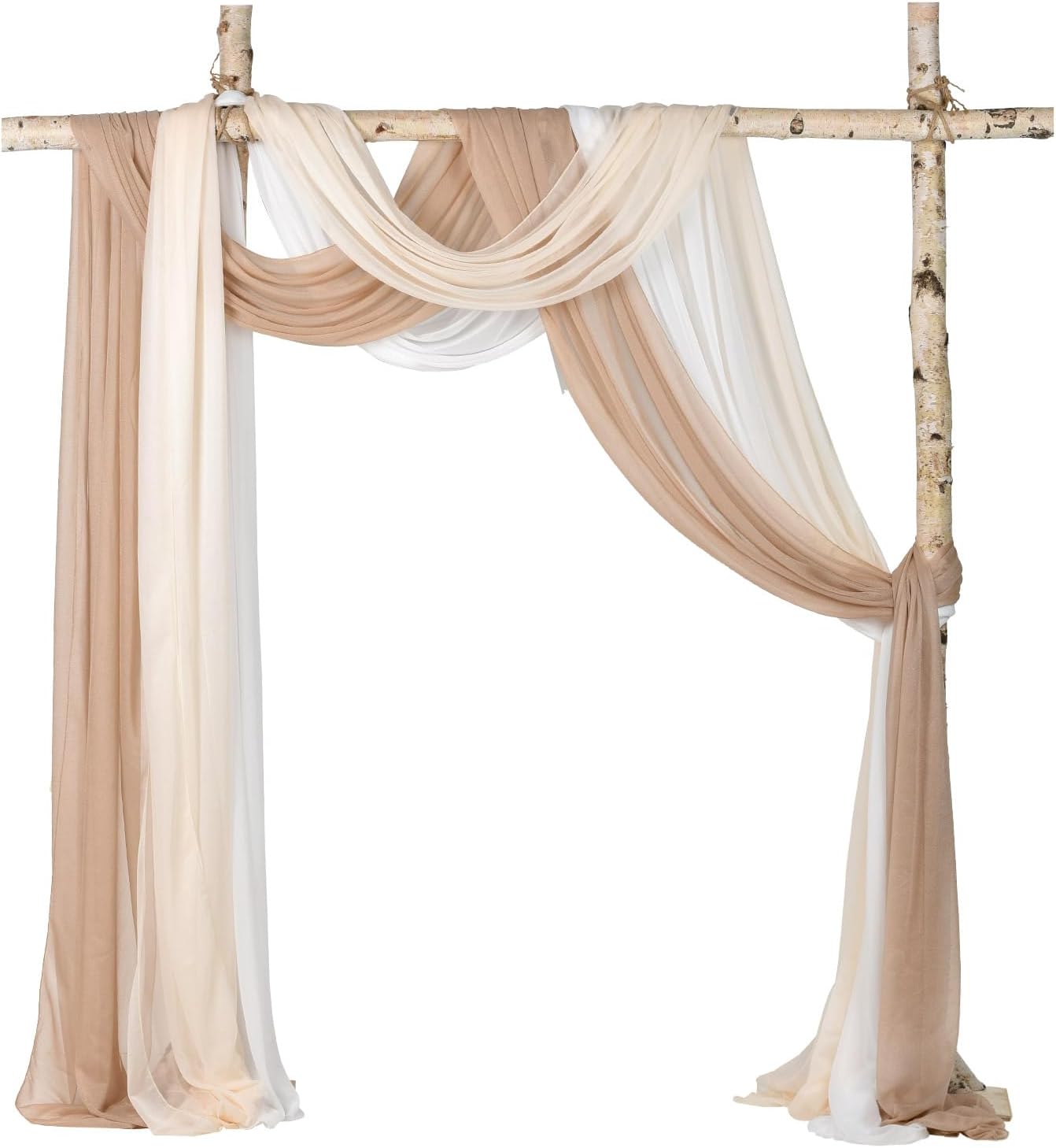Amazon.com: 4 Panels Wedding Arch Draping Fabric 28" x 20 Ft Wedding ...