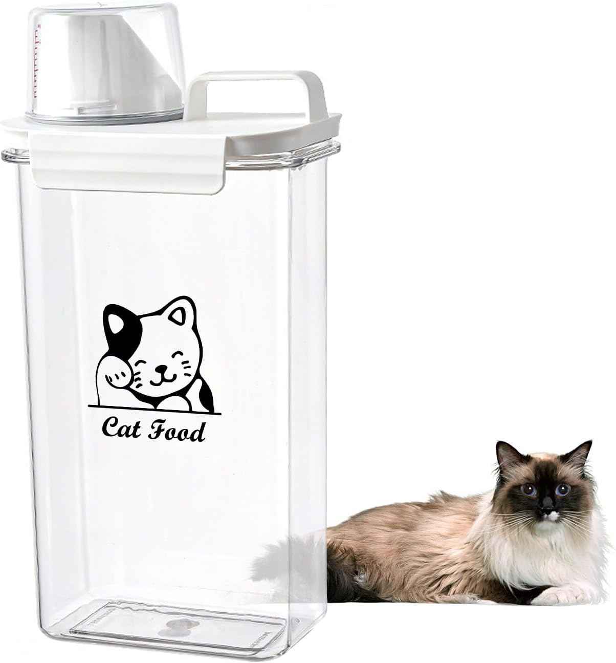 Letsompet Pet Food Storage Container Airtight Dog Cat Animal Treats ...