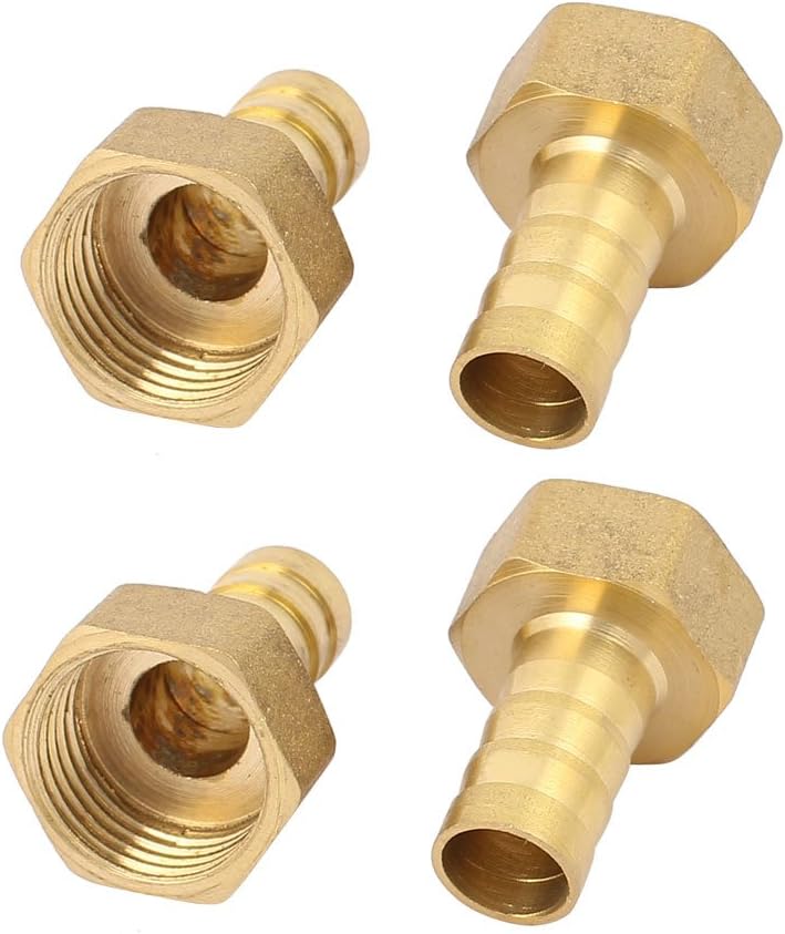 Amazon.com: uxcell 1/2PT Female Thread Brass Barb Coupler Connector ...