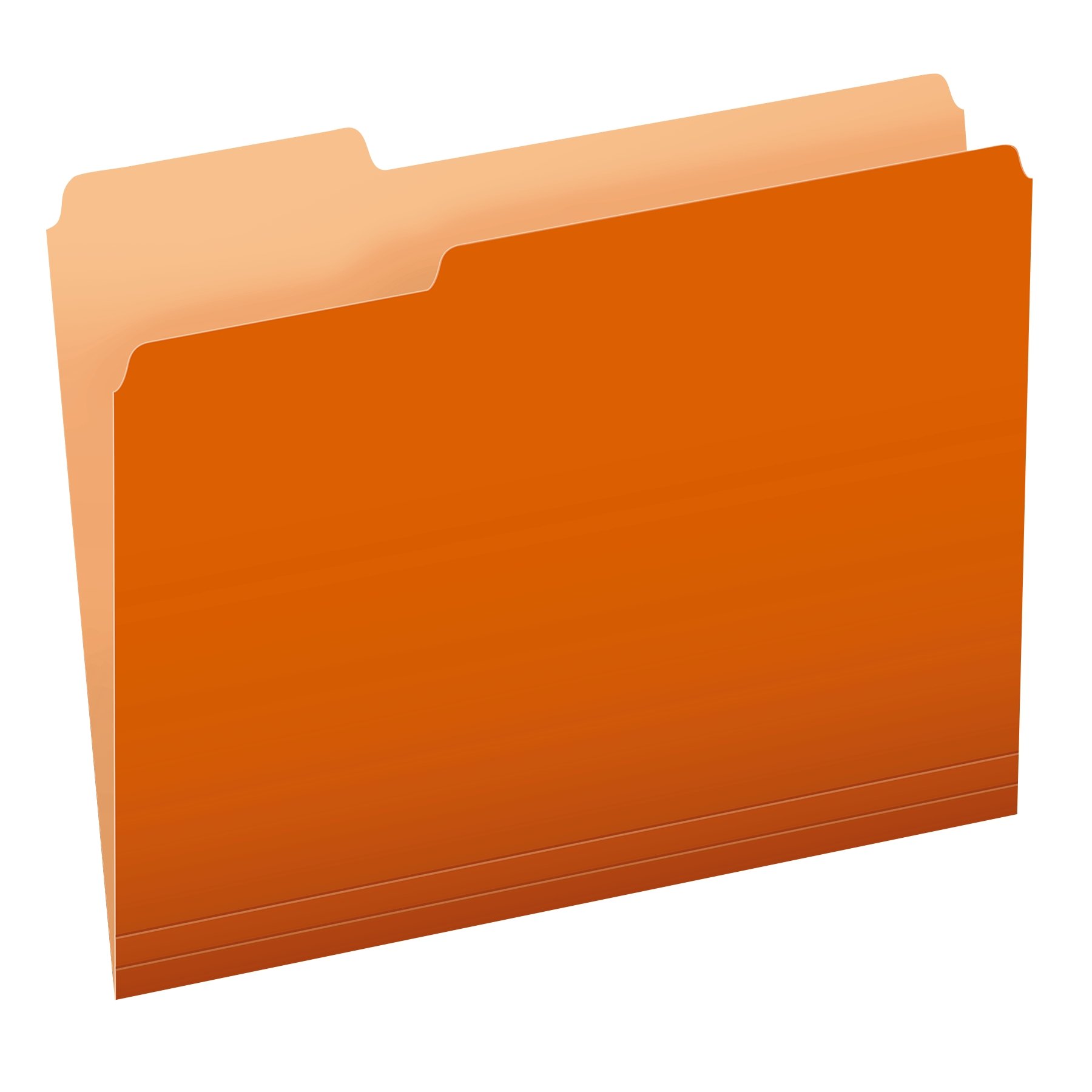 Pendaflex Two-Tone Color File Folders, Letter Size, 1/3 Cut, Orange ...