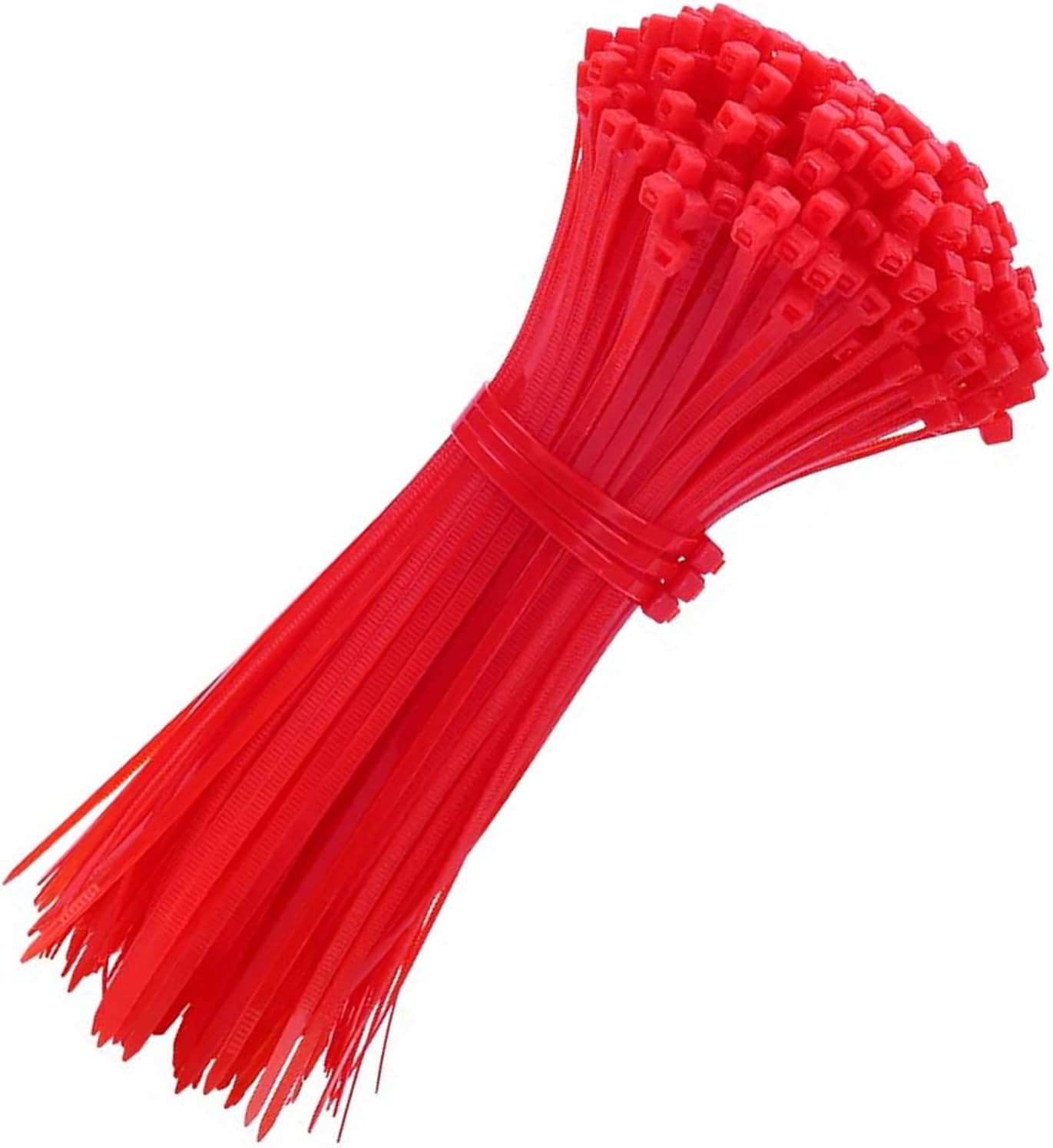 Cable Ties, 200mm x 4.8mm, Pack of 100, Red Premium Nylon Zip Ties ...