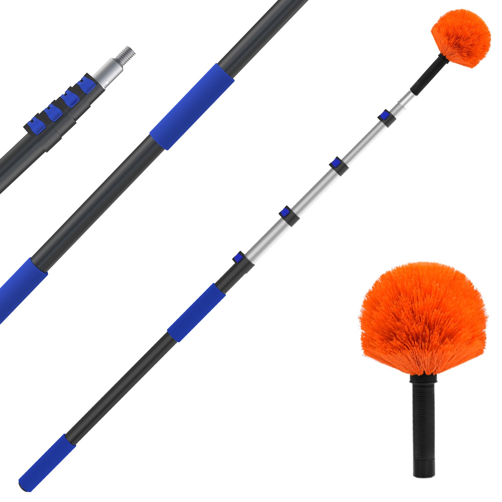 SKGPOLE 5-19 Foot Cobweb Duster with Telescopic Extension Pole, 26 Foot ...