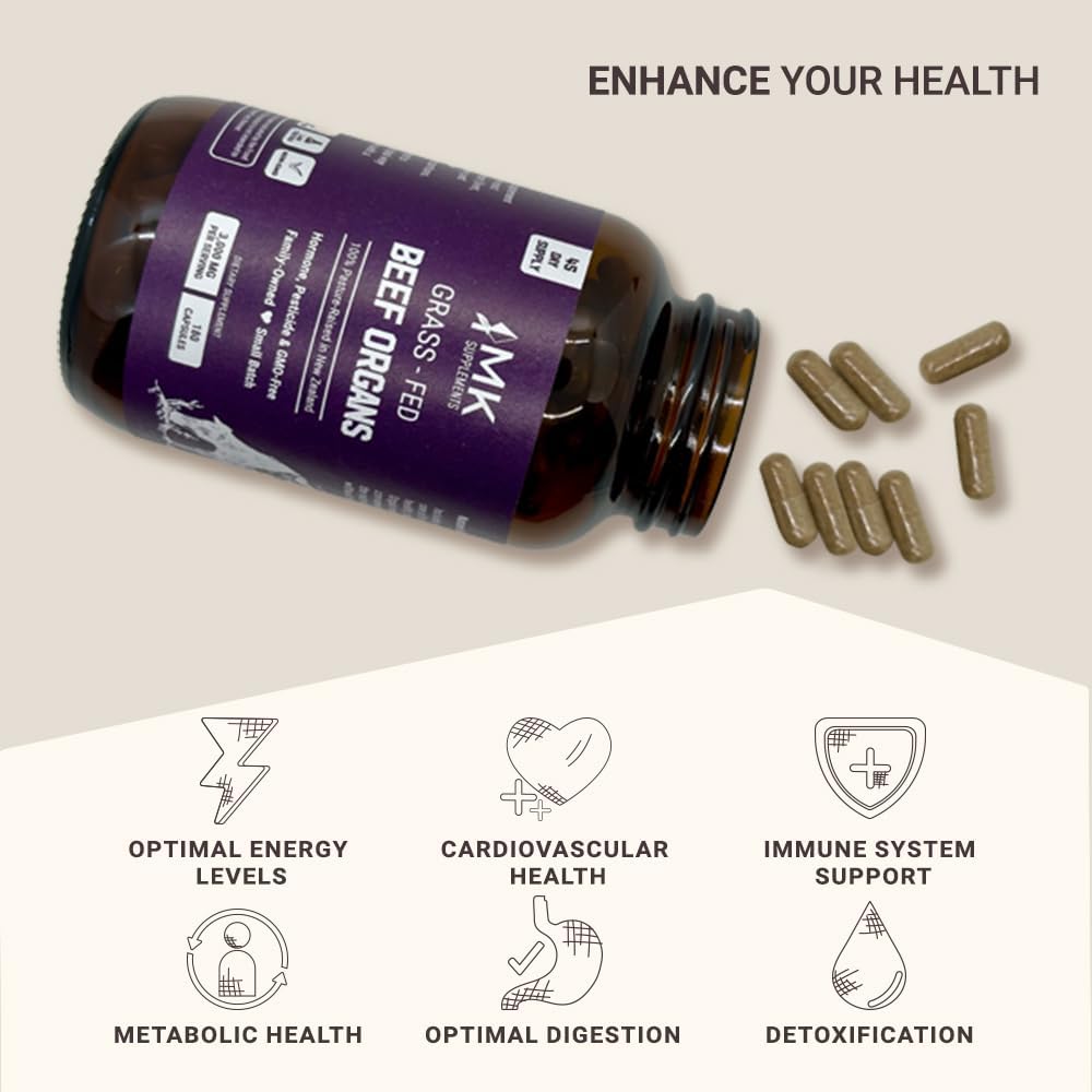 MK Supplements Paquete de inicio (hígado de res + hueso y médula ...