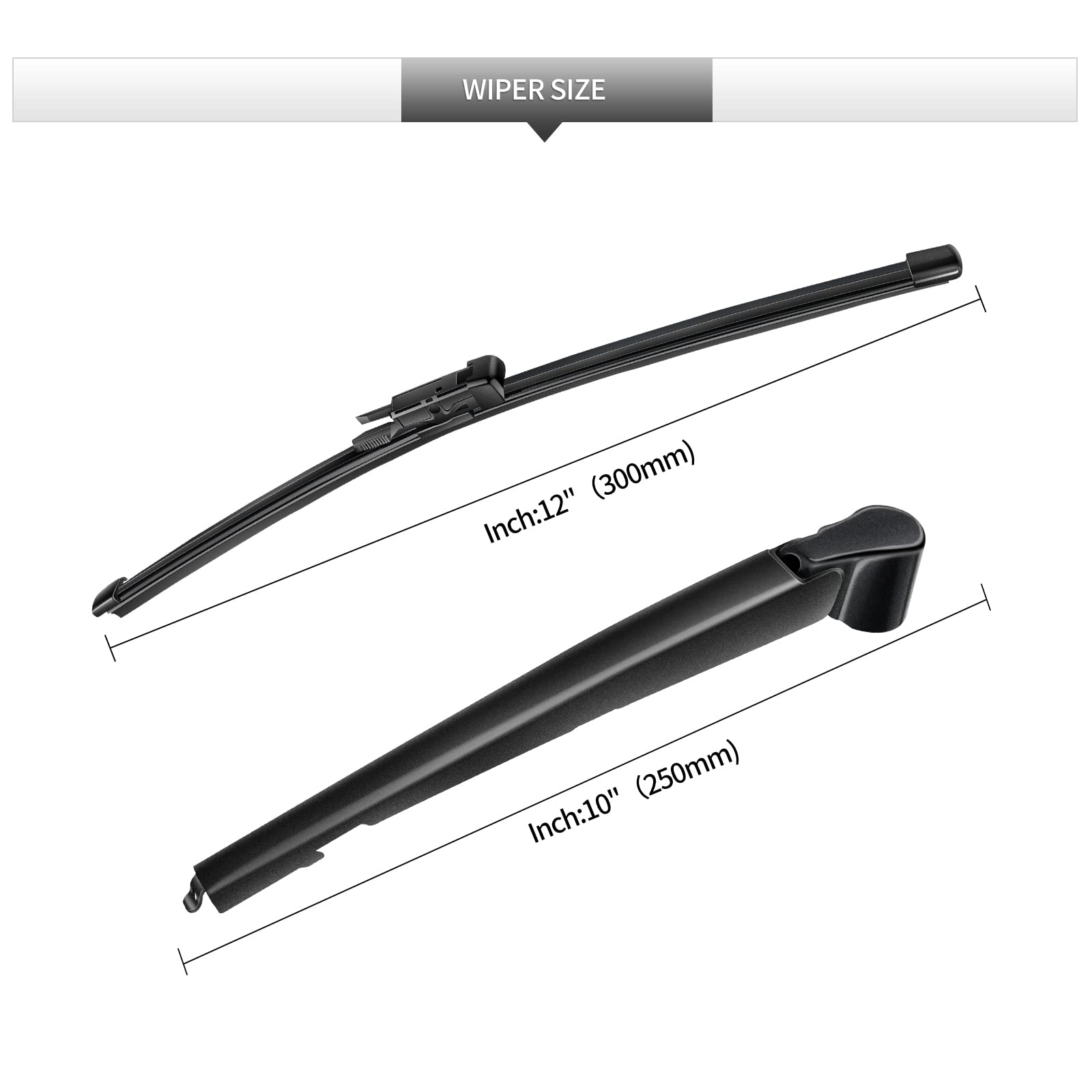 Snapklik.com : GARDIMU Rear Wiper Arm Blade Set Replacement For ...
