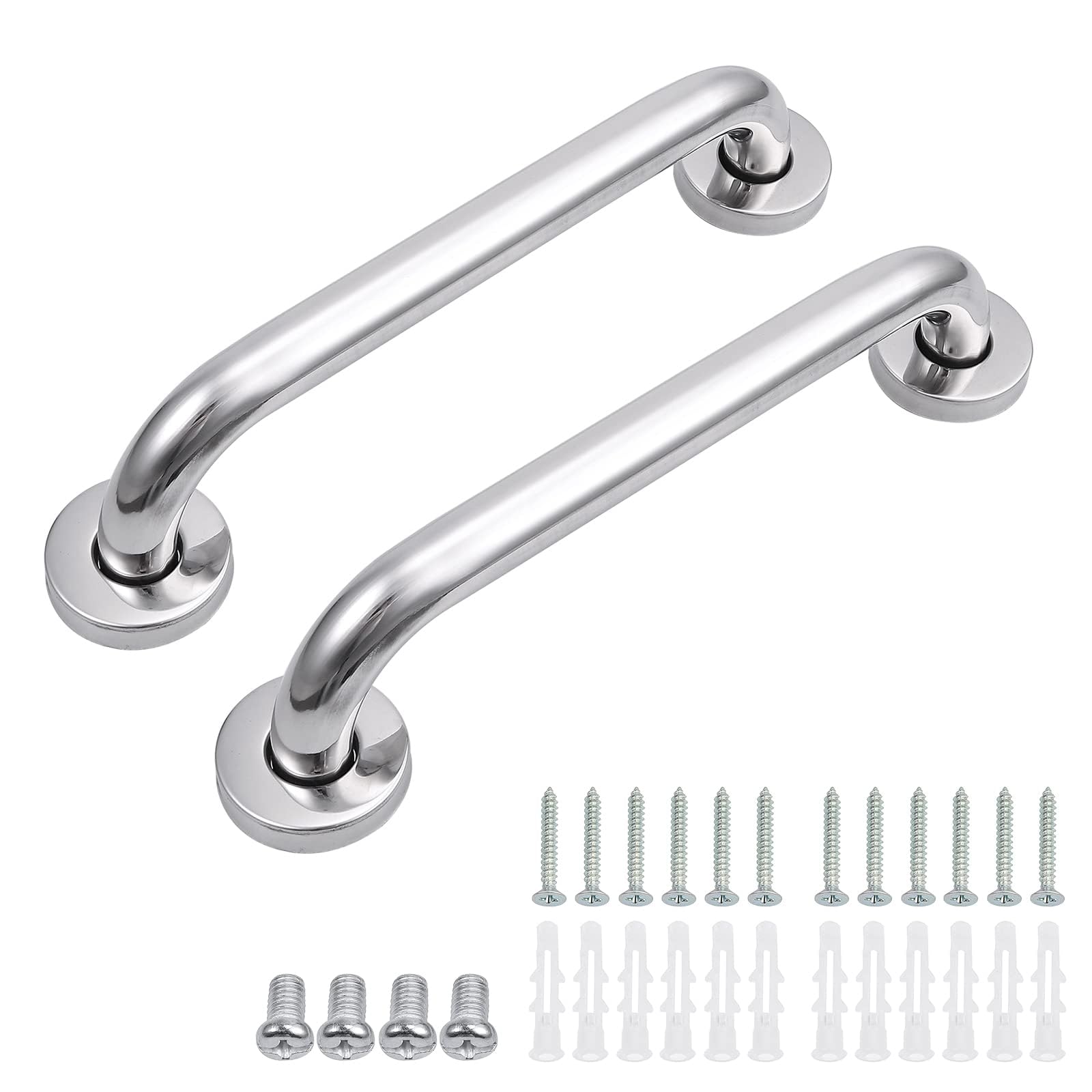 Amazon.com: JiGiU 2-Pack Shower Grab Bar 12 Inch Stainless Steel ...