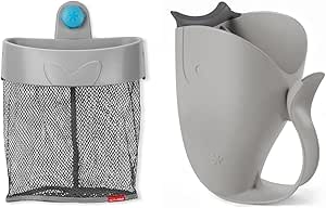 Amazon.com: Skip Hop Moby Bath Toy Organizer Scoop and Baby Bath Rinse ...