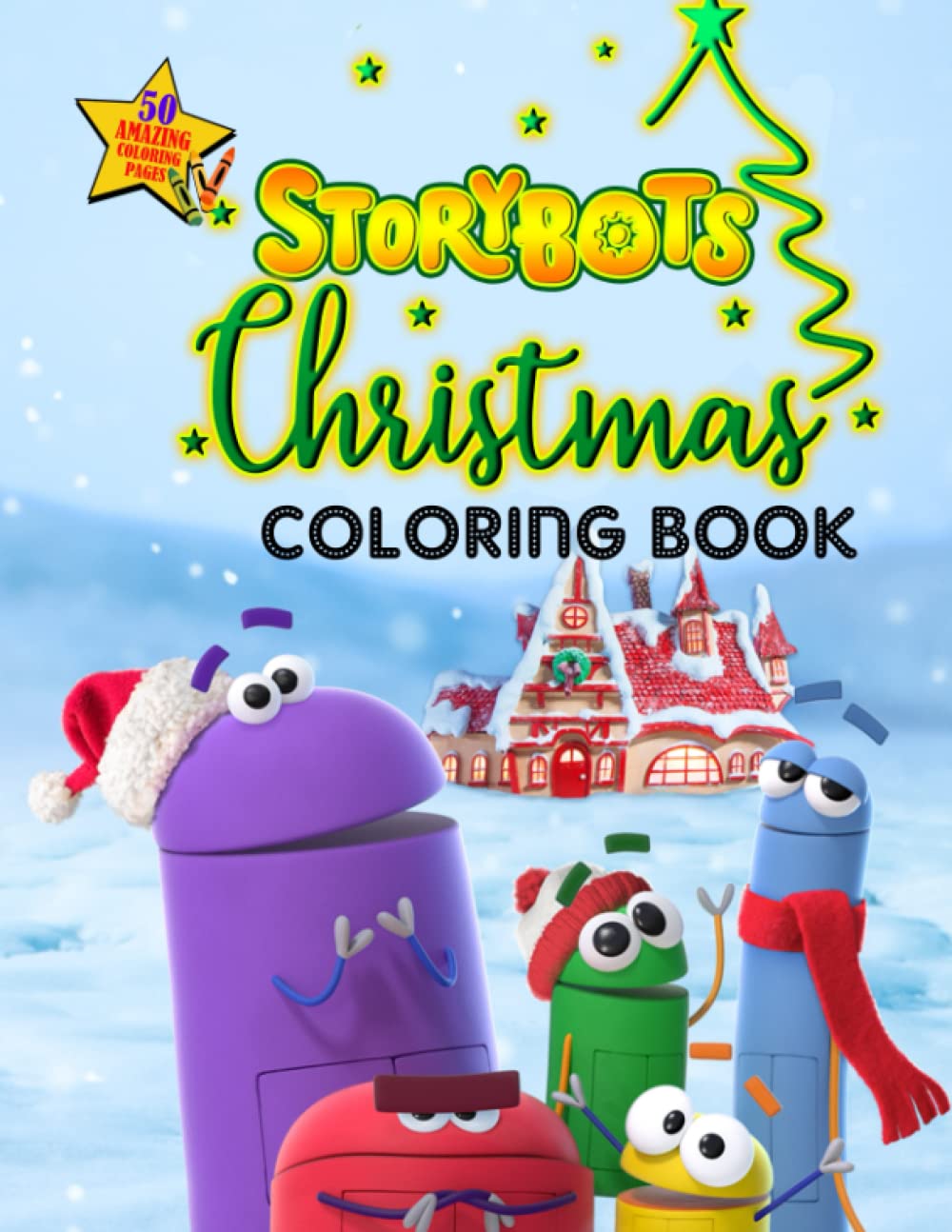 Buy Storybots Christmas Coloring Book: Story bots Coloring Book With 50 ...