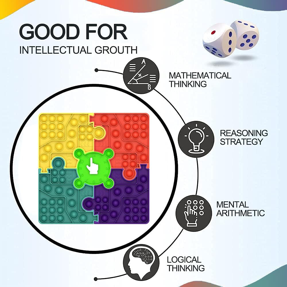 Jumbo Poppet Fidget Toy, Fidget Popper Giant Chess Board Push Pop ...