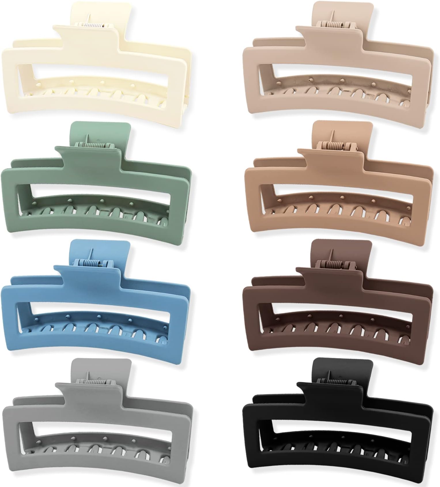 Amazon.com : 5 Inch Extra Large Claw Clips 8PCS XL Square Hair Clips ...