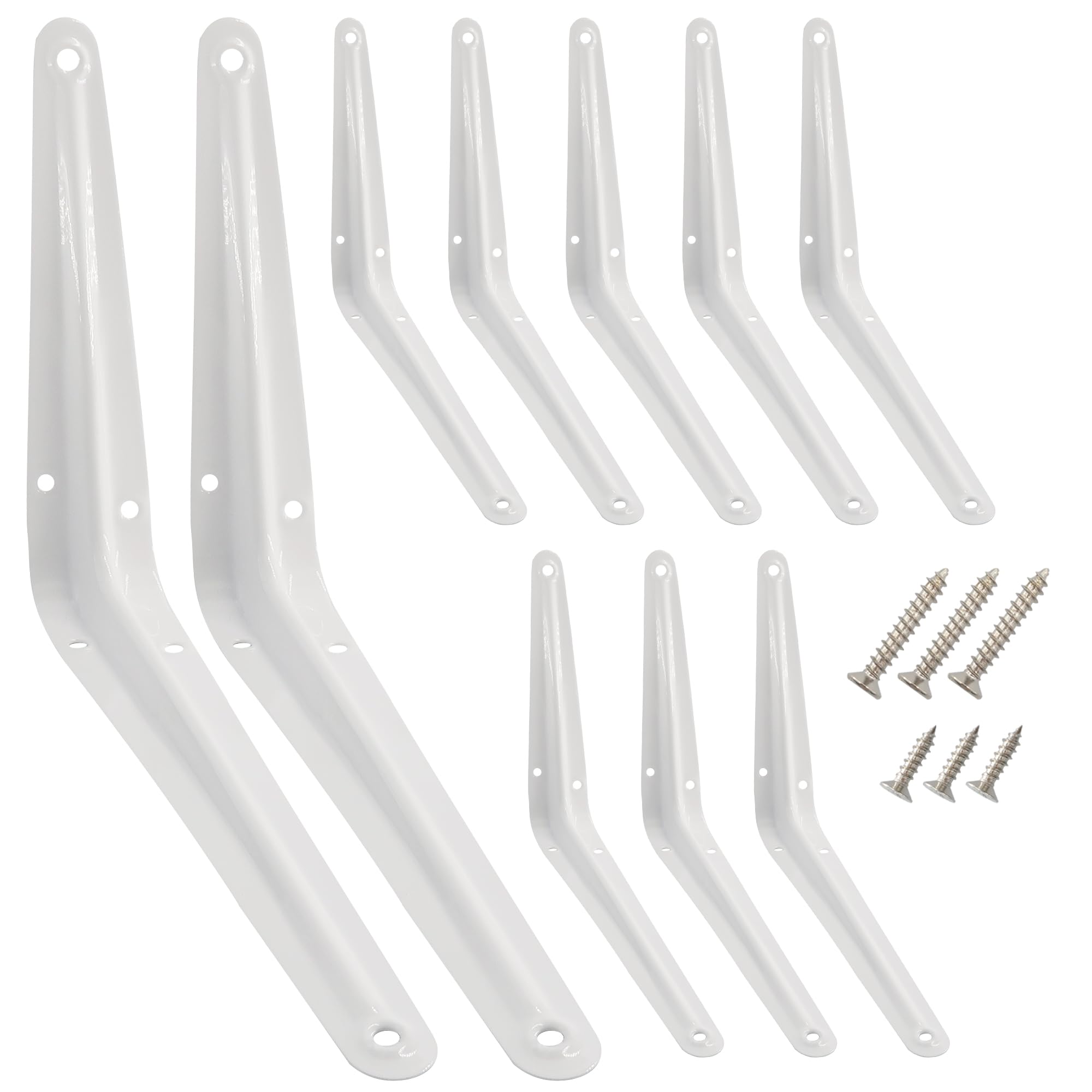 Amazon.com: Lilaly 10 Pack Shelf Brackets 8 Inch Shelf Bracket, Heavy ...