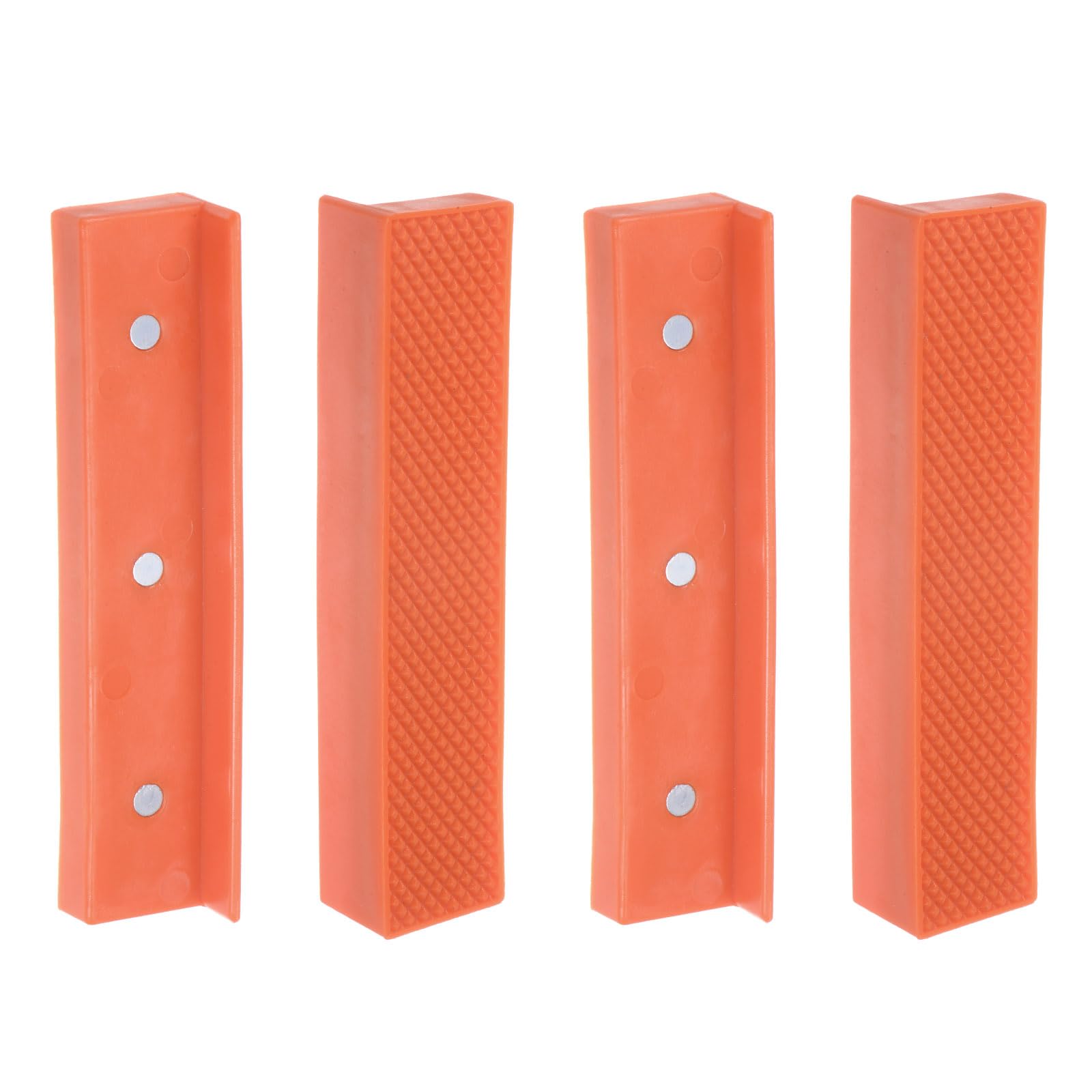 HARFINGTON 2set Magnetic Vise Jaws 5 Inch Magnet Plain Grooves Soft ...