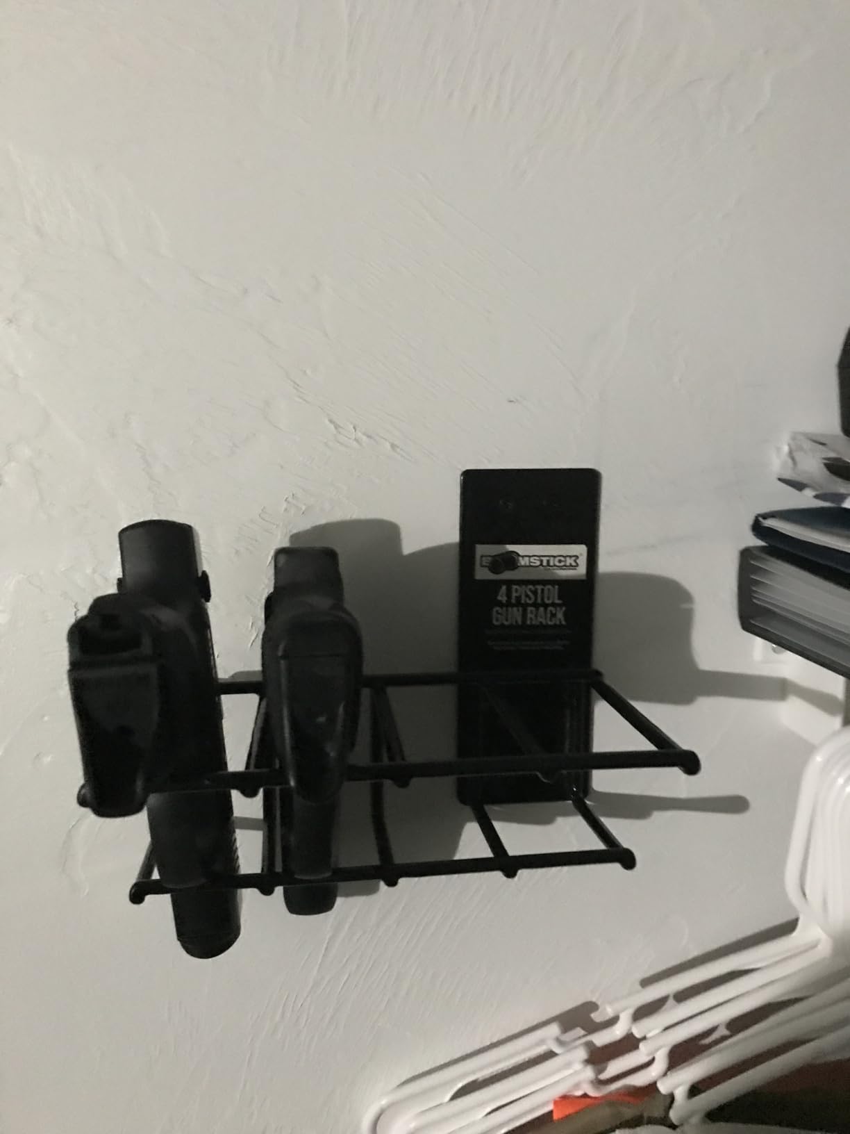 Amazon.com: BOOMSTICK Gun Handgun Black Vinyl Coated Pistol Wall Mount ...