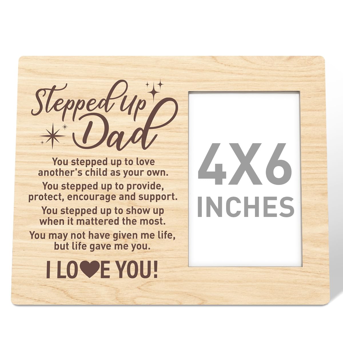 Amazon.com - RJYMK Step Dad Gift Wood Photo Frame, I Love You ...