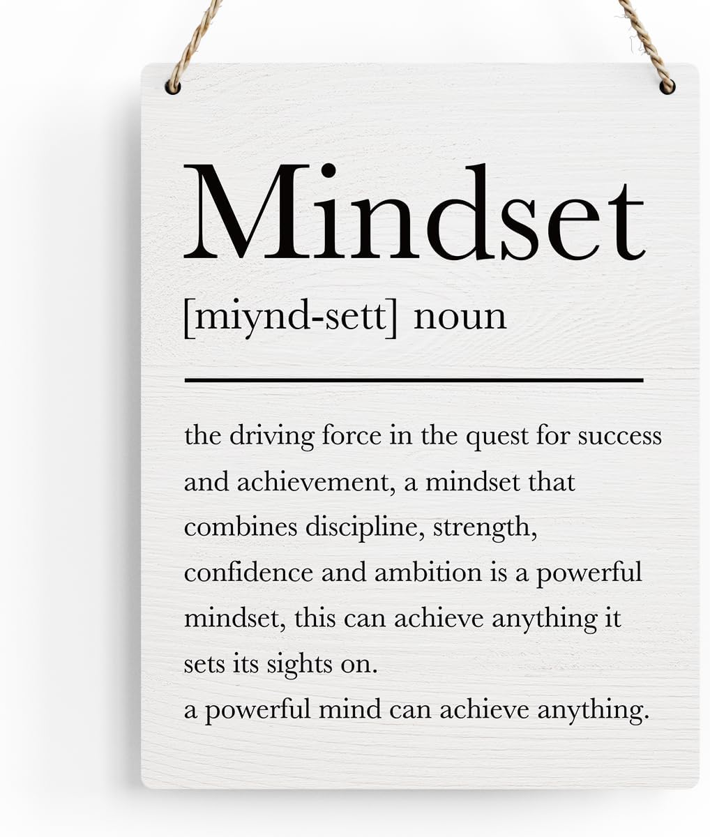 Amazon.com: Mindset Definition Wall Art Inspirational Mindset Quote ...