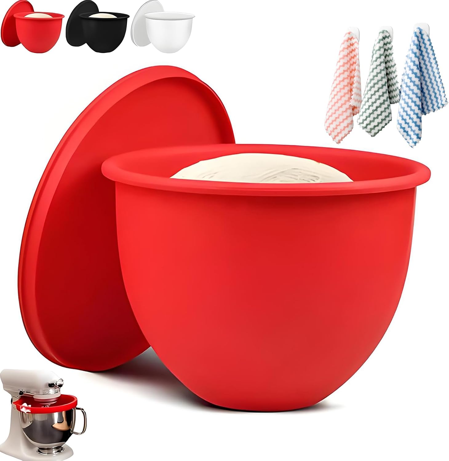 Silicone Liners for Kitchen Tilt-Head 5 Qt Mixers, Silicone Mixing Bowl ...