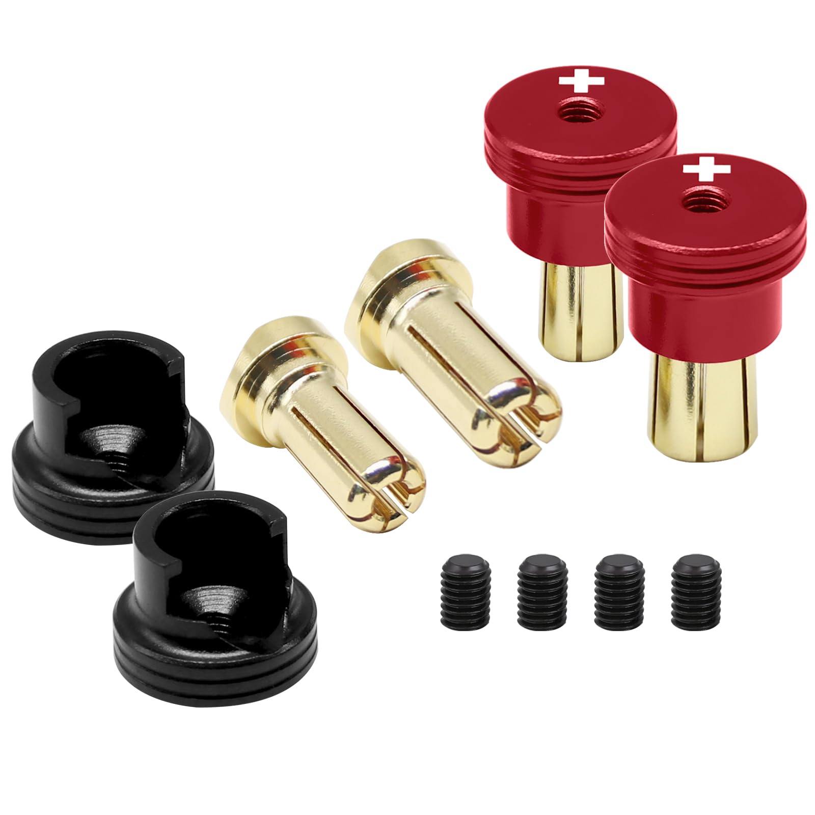 Amazon.com: OGRC 4Pcs 4mm and 5mm Heatsink Bullet Plug Connectors Grips ...