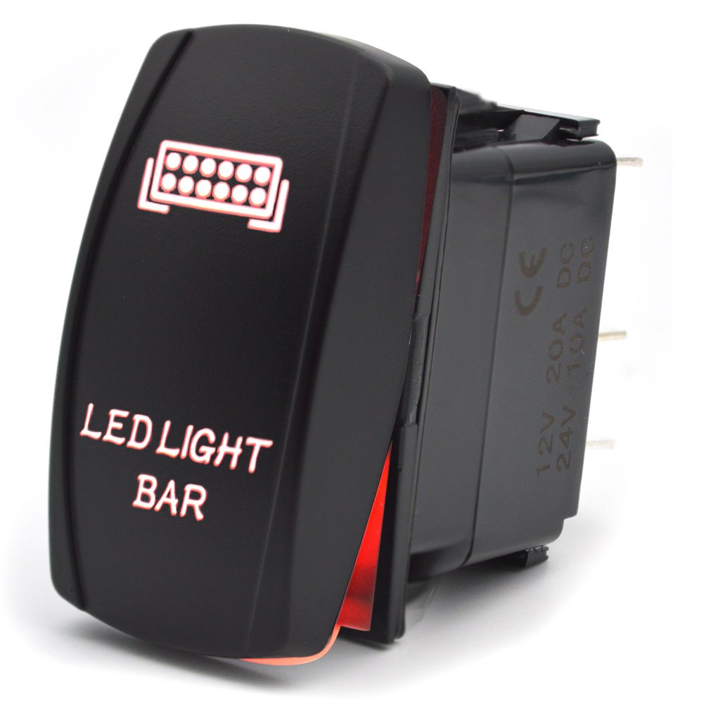 Amazon.com: LED Light Bar Rocker Switch Laser Light Toggle Switch On ...