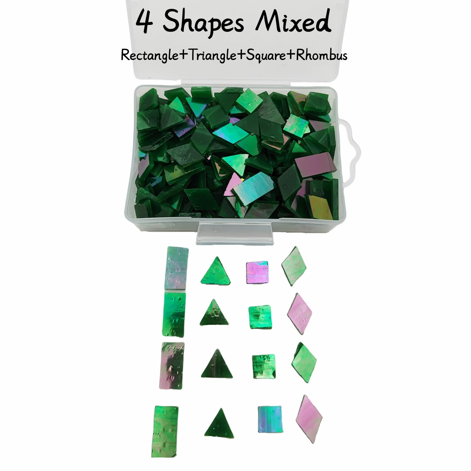 Stained Glass Sheets Mogoko Iridescent Glass Mosaic Tiles For Crafts ...