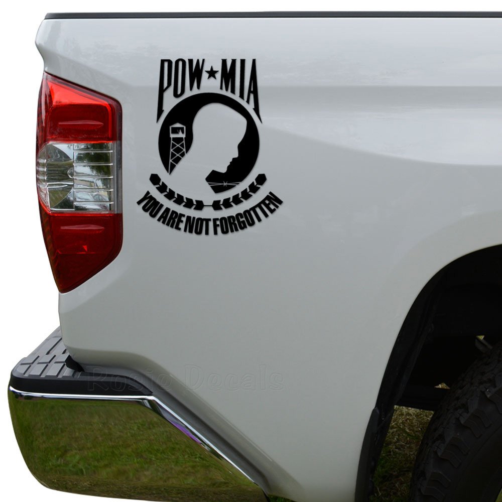 Amazon.com: Rosie Decals POW MIA Never Forgotten Military Die Cut Vinyl ...