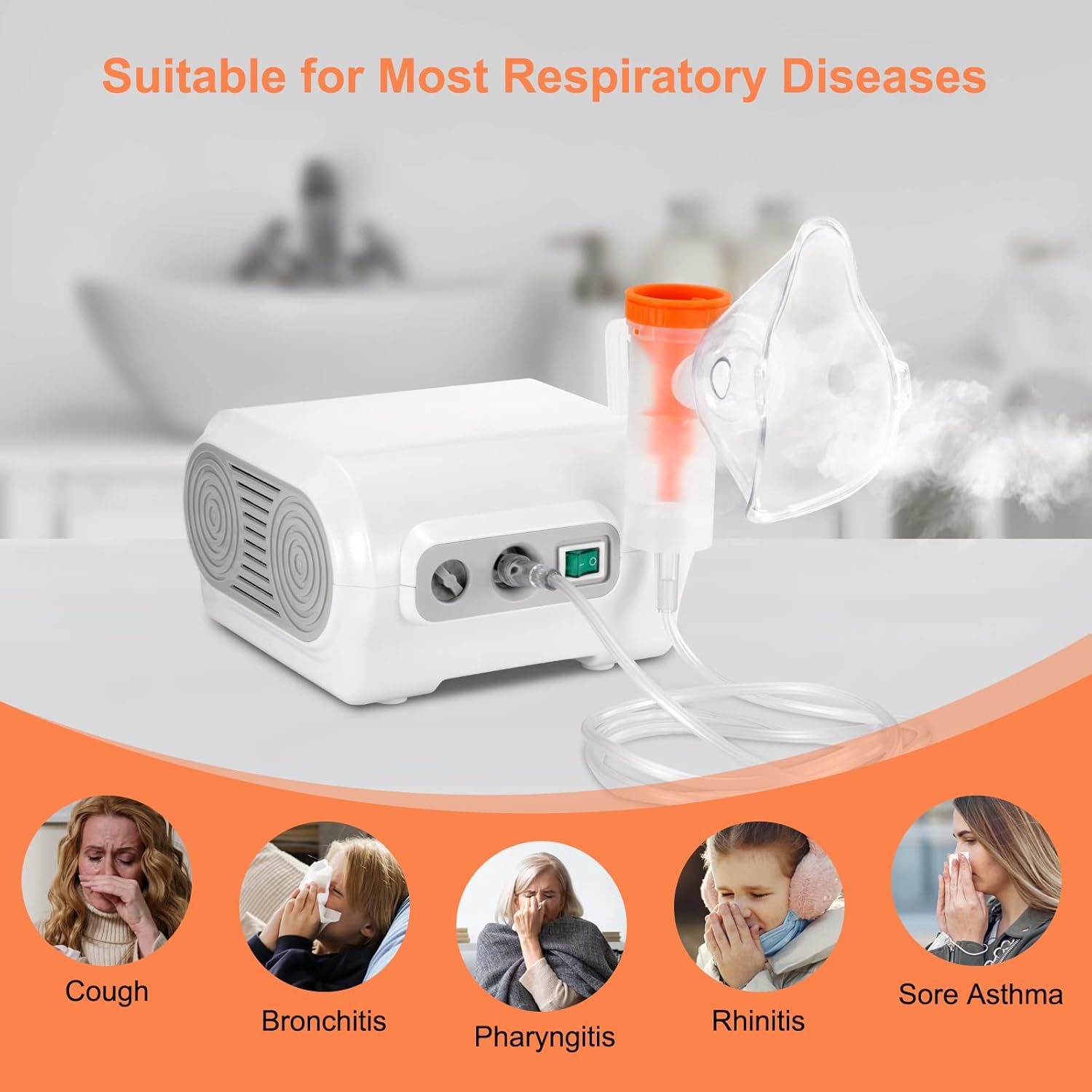 Buy Portable Compressor Nebulizer - Personal Nebulizer Machine for ...