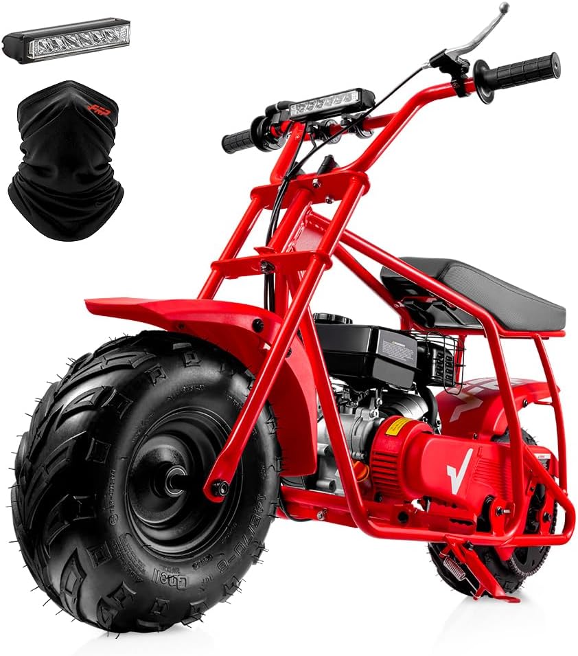 Amazon.com: FRP Mini Dirt Bike GMB100, 99 CC Gas Powered Mini Bike 4 Stroke 3HP, Off Road Mini ...
