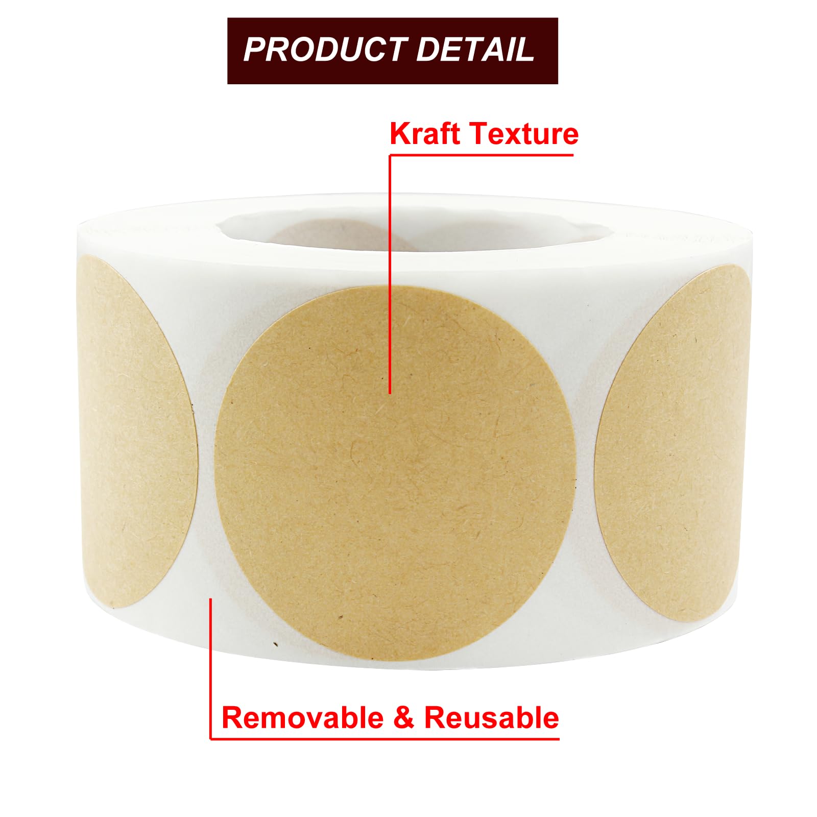 Snapklik.com : LifCratms 1.5 Inch Kraft Code Dot Stickers, Color Coding ...