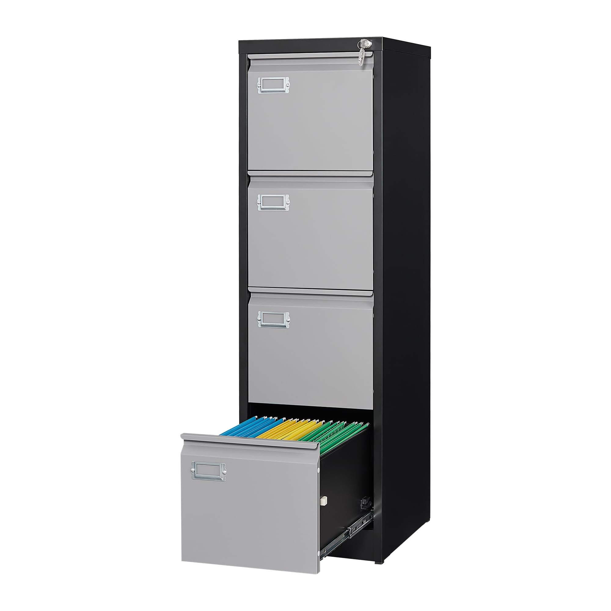 Amazon.com: STANI Metal Vertical File Cabinet with Lock，Narrow Filing ...