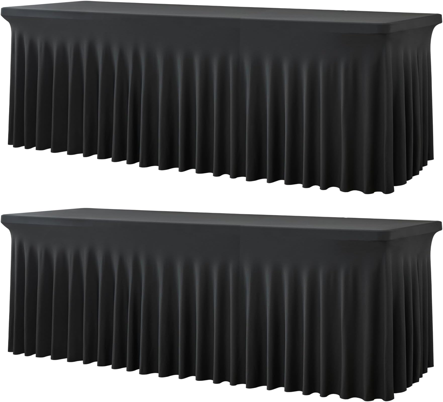 Amazon.com: Htper 4 Pack Black Spandex Table Cloths for 4 Foot ...