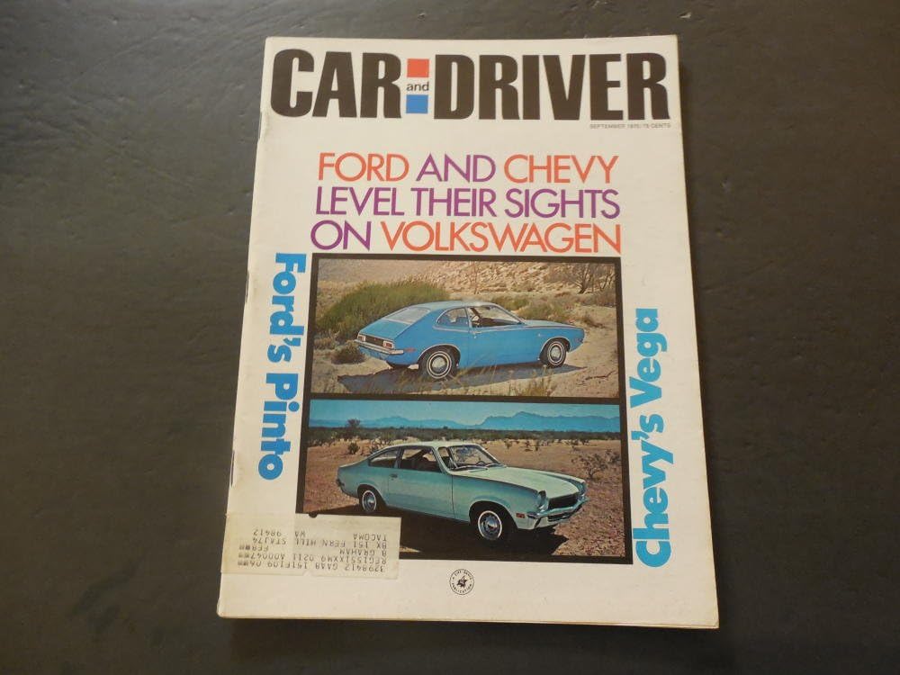 Car And Driver Sep '70 Pinto (Both Exploding And Non-Exploding Models ...