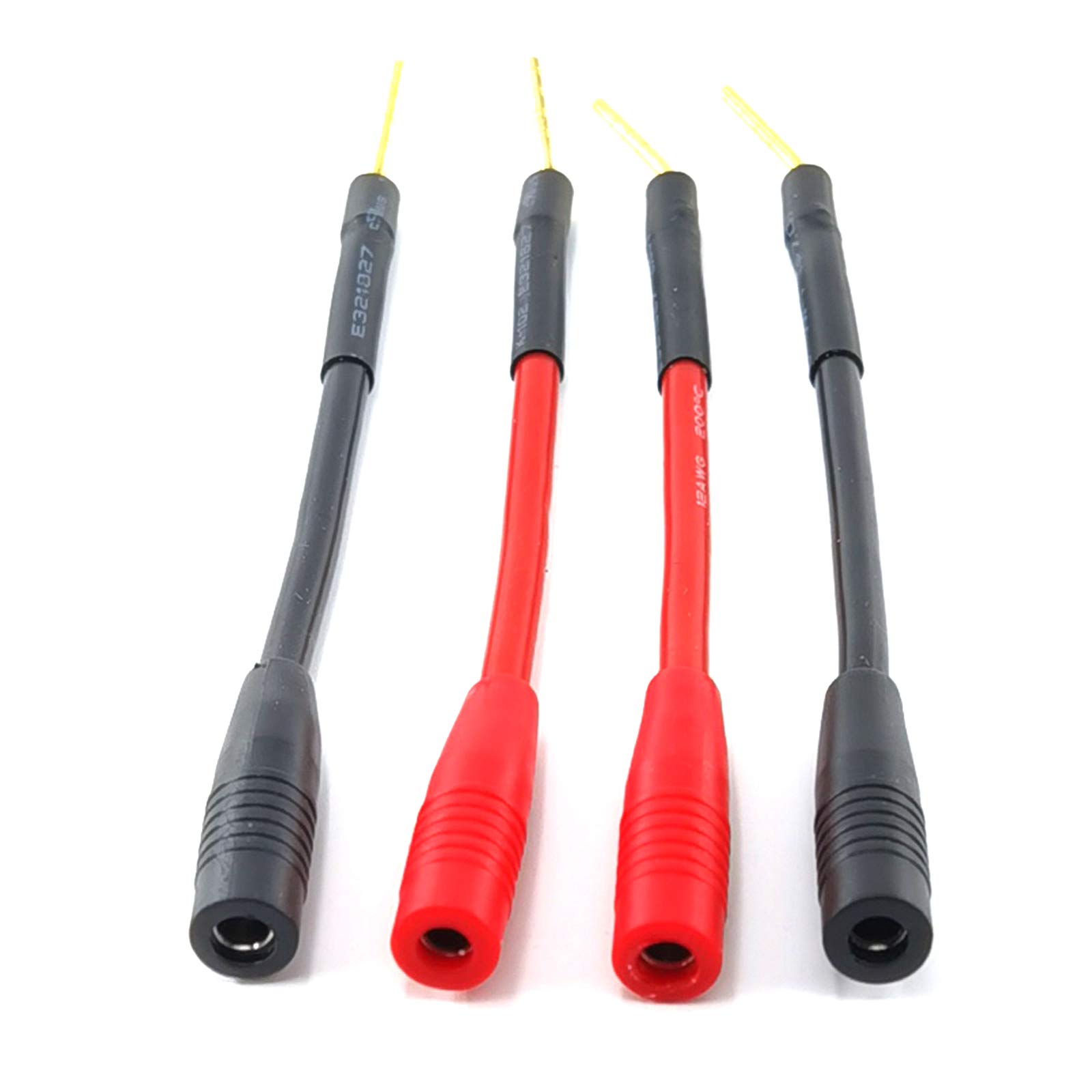 Snapklik.com : WJSTN 2mm To 4mm Banana Plug Adapter, 3 Inch Cable, 4 Pack
