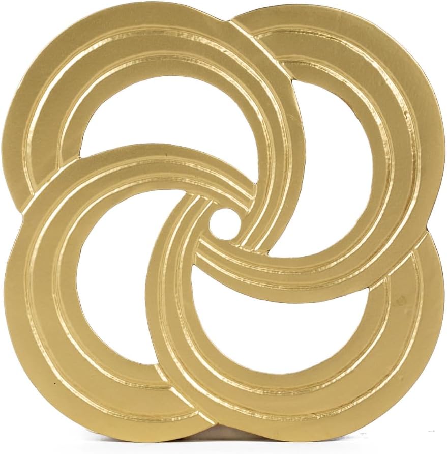 Amazon.com: Handcrafted Decorative Scallop Gold Metal Trivet 8x8x0.5 ...