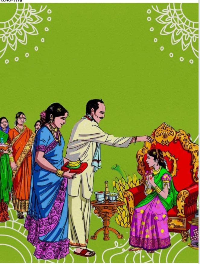 Talambralu Half Sare/Mature Function Backdrp Cloth for Household ...