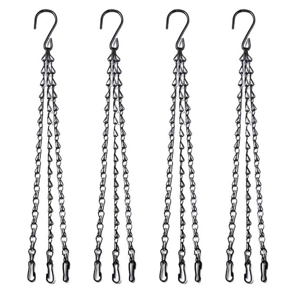 MZMing 4 Pack 41cm Hanging Basket 3-Leg Chain Replacement Metal Chain ...