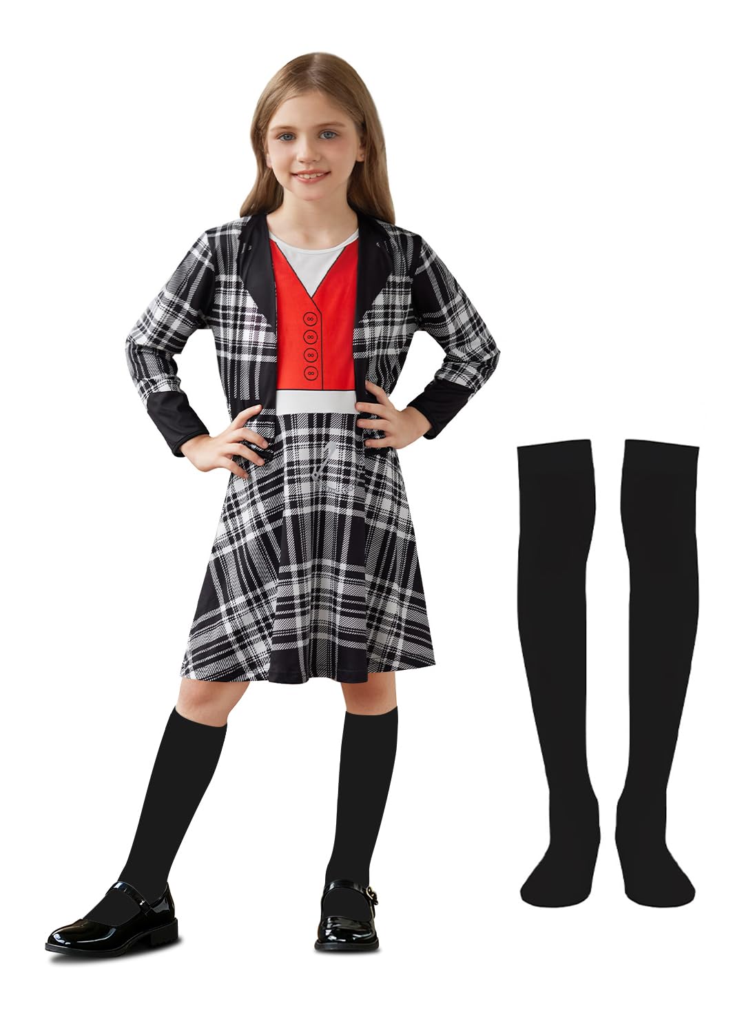 Snapklik.com : Halloween Little Girls Schoolgirl Plaid Chre Cluess ...