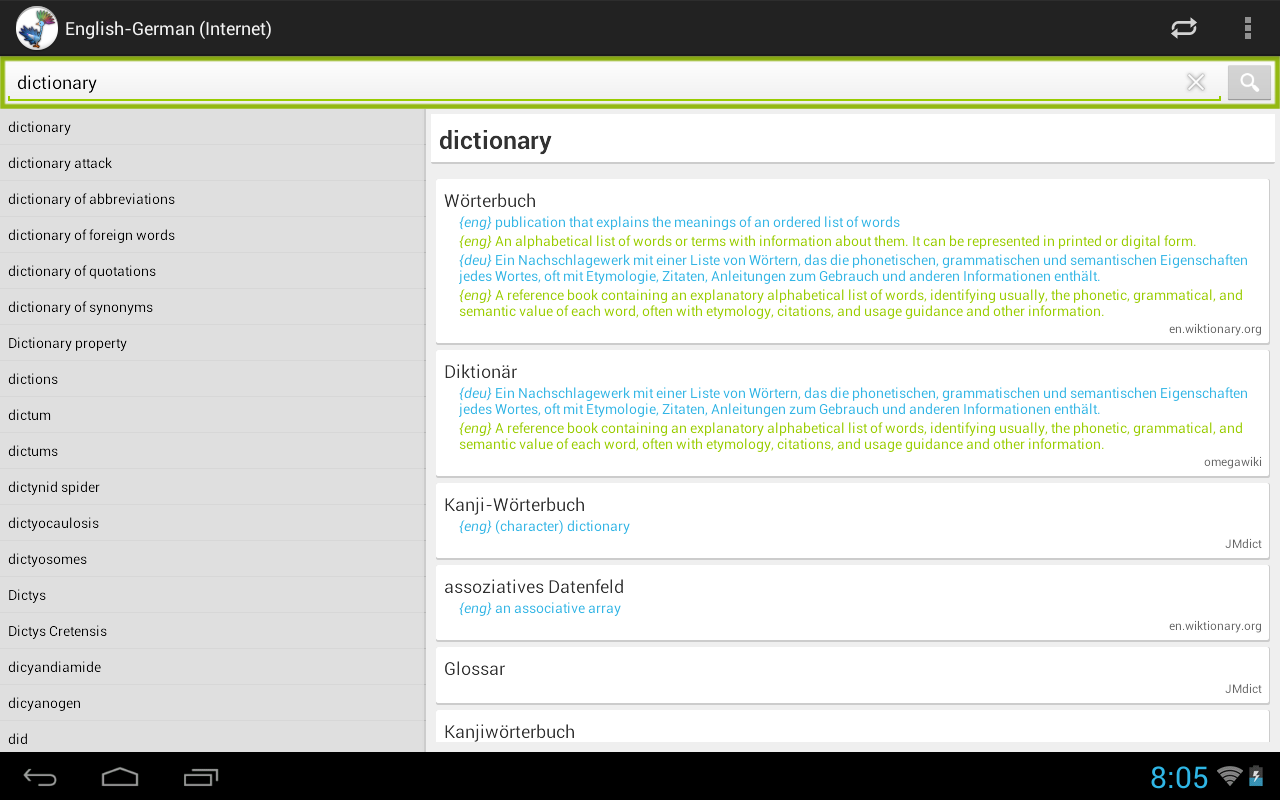 Glosbe - online / offline dictionary - App on Amazon Appstore
